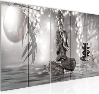 Runa Art Bild Buddha Feng Shui Wandbilder auf Vlies Leinwand 5 Teilig Wanddekoration Wohnzimmer Schlafzimmer 503456c