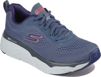 Skechers Max Cushioning Elite Mesh Schnürschuh, blau/Rose, 35 EU