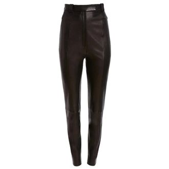 Khaite Waylin Pantalon Taille Haute Pliss&eacute; - Femme - Pantalons - Noir - Taille: 38 FR