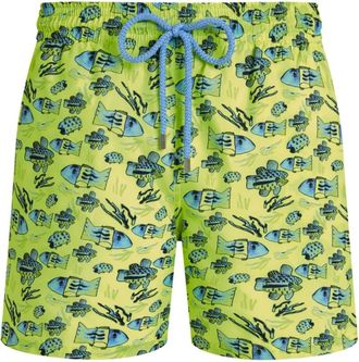 Vilebrequin Homme, Maillots de bain, Jaune, Taille: 2XL Fishies Drawing Swim Shorts