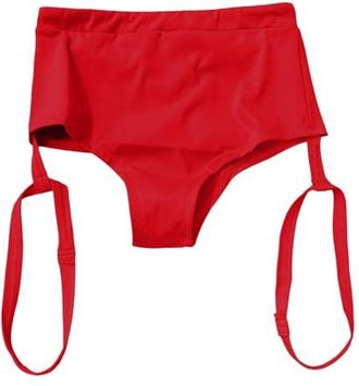 Generic Mini Short Femme Sexy- Short Pole Dance Taille Haute avec D&eacute;coupes Crois&eacute;es Lat&eacute;rales Contr&ocirc;le du Ventre Les des Hanches Couleur Unie Chic Et &Eacute;l&eacute;gants