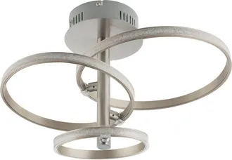 Globo Lighting Plafonnier led cristal anneau spot sommeil lampe de chambre damis argent 67822-24N