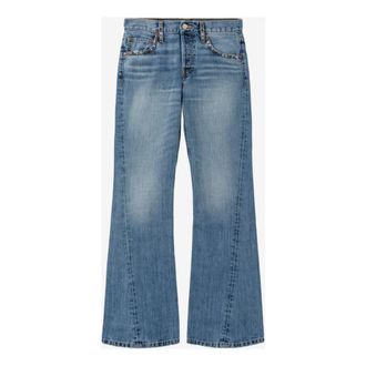 Re/Done Twisted Mid Rise Bootcut Baumwolljeans - - Jeans - Damen - Blau - W30