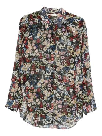 Khaite chemise Goya &agrave; fleurs - Noir