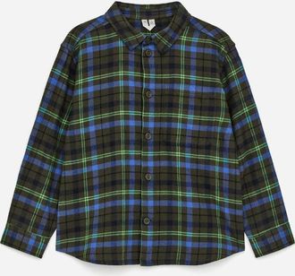 Arket Kariertes Flanellhemd -Blau