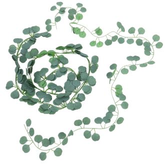 OSALADI Eukalyptusgirlande 5 St&uuml;ck K&uuml;nstliche H&auml;ngepflanzen mit Schleierkrautbl&auml;ttern Wiederverwendbare Dekoration f&uuml;r Wand Tisch und Party