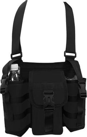 Generic Sac &agrave; dos de sport en bandouli&egrave;re - Pochette pour bouteille deau - Sac &agrave; dos de sport multi-poches - Compact et l&eacute;ger avec mousquetons pour randonn&eacute;e,
