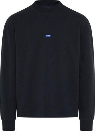 HUGO BOSS Sweatshirt Nedro Rundhalsausschnitt, Regular Fit, Logo-Patch