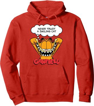 Garfield Sneaky Cheeky Cat Kitty LOL 80er 90er Cartoon Classic Pullover Hoodie