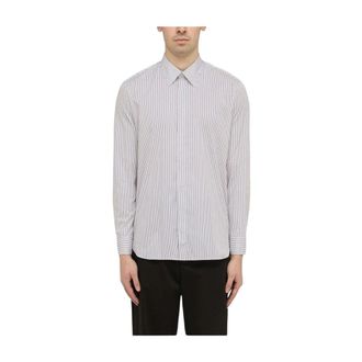 PT01 Gestreiftes Baumwollhemd - - Shirts - Herren - Wei&szlig; - XL
