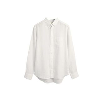 GANT Leinen Freizeit Hemd - - Shirts - Herren - Wei&szlig; - 3XL