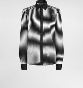 Dolce & Gabbana Hemd Aus Jersey Mit Streifen In Goldton - Mann Hemden n/d 40
