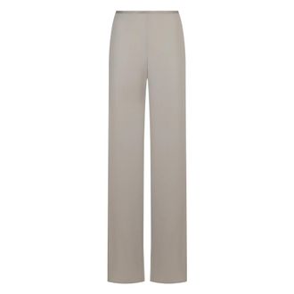 Emporio Armani High Waist Crepe Wide-Leg Hose - - Trousers - Damen - Grau - S