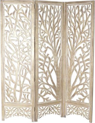 DKD Home Decor Dkd Home Decor - Paravent Mangue 153X2,5X182 Arbre D&eacute;capage Naturel