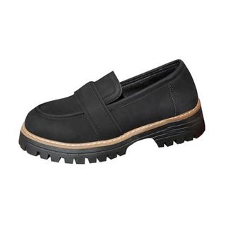 Generic Mocassins &agrave; enfiler confortables et d&eacute;contract&eacute;s pour femme - Style r&eacute;tro classique - Semelle &eacute;paisse antid&eacute;rapante - Chaussures de marche, travail, b