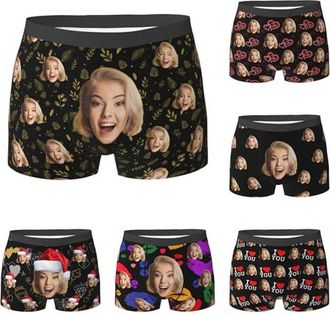 Generic Calecon Personnalise Homme avec Impression Photo Design Dr&ocirc;le Boxer en Coton Doux et Microfibre Respirante Sous-V&ecirc;tements Rigolos pour Sport et Loisir