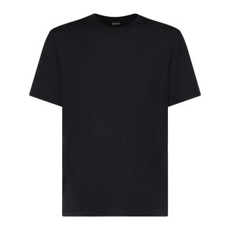 Ermenegildo Zegna T-Shirt mit Rundhalsausschnitt - - Tops - Herren - Blau - S