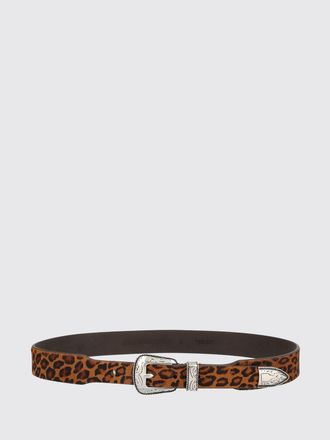 Amish Ceinture en daim &agrave; imprim&eacute; animalier avec boucle