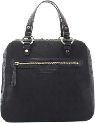 Bulgari Sac &agrave; main Pre-owned en toile et cuir Logo Mania - Femme - Pre-owned - Noir - Taille: ONE Size