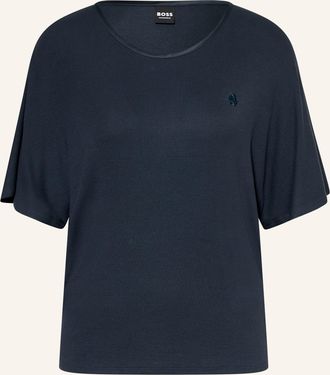 HUGO BOSS Schlafshirt Shiny blau