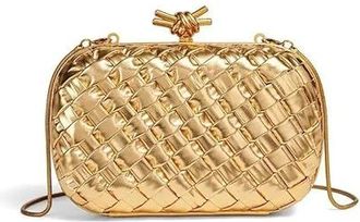 Generic Tejesa Sac de soirée avec chaîne et sac à bandoulière en cuir synthétique rigide Style vintage, doré, Medium