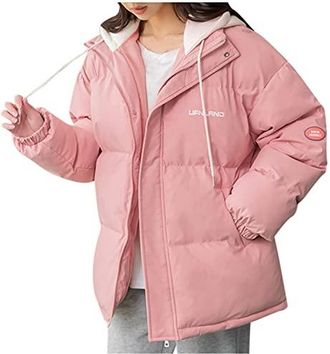 Generic Vestes pour femmes 2026 - Deux poches - Manteaux &agrave; capuche pour femmes - Mode, rose, XL