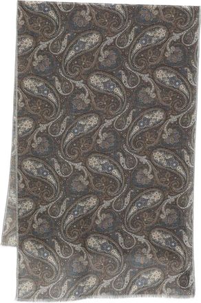 Dell'Oglio écharpe à motif cachemire - Marron