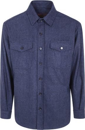 Cruna Overshirt With Buttoned Chest Patch Pockets Osaka