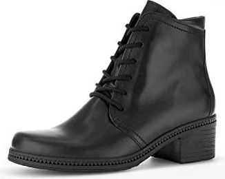 Gabor Femme Bottines, Dame Bottines à Lacets,Semelle intérieure Amovible,Demi-Bottes,Botte à Lacets,Botte dhiver,Noir (Schwarz) / 27,37.5 EU / 4.5 UK