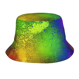 Generic Personnalisé Chapeau de Pêcheur Éclaboussures néon phosphorescentes Chapeaux de Visière Pliable Bonnet de Soleil pour activités Randonnée Outdoor