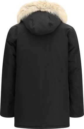 Woolrich Mens Arctic Ramar Cloth Parka With Removable Fur Black Down Jackets Coat