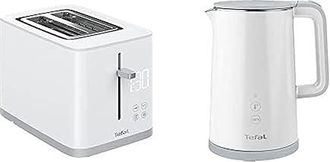 T-fal Sense Fr&uuml;hst&uuml;cks-Set | Toaster mit Countdown-Funktion | Wasserkocher mit 5 Temperaturstufen | Ger&auml;te mit digitaler Anzeige | wei&szlig;