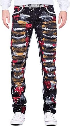 Cipo & Baxx Jeans pour Homme CD715-bans Noir W30/L32