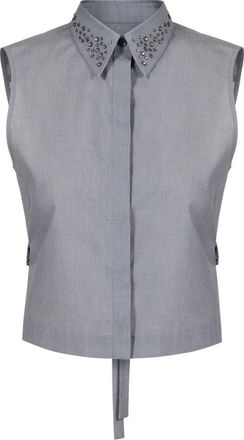 Iceberg Femme, Tops, Gris, Taille: 36 FR Cropped Fit Blouse