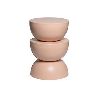 Alice's Garden Alices Home - Table dappoint. Bout de canap&eacute;. Table de Chevet en m&eacute;tal. Rose. Coumba. &Oslash;32 x H 46.5cm