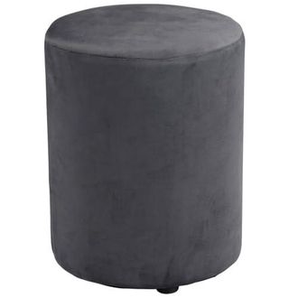 Arti Casa Pouf Round Velvet - Samt Hocker 28 x 36 cm - Fu&szlig;hocker oder Sessel Schlafzimmer - M&ouml;bel f&uuml;r Schminktisch - Kompakter Stuhl Klein - Hocker Schminktisch