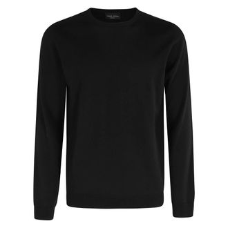 Roberto Collina Schwarzes Rundhals Langarm-Oberteil - - Knitwear - Herren - Schwarzk - XL