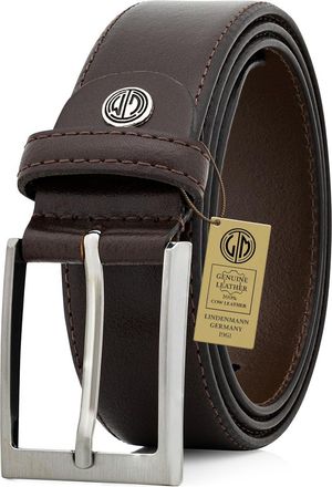 Lindenmann G&uuml;rtel Herren Volllederg&uuml;rtel aus Rindleder, 35 mm breit, k&uuml;rzbar, G&uuml;rtel Herren XXL, dunkelbraun, Farbe/Color:braun, Size US/EU:Bundweite 120 cm Gesa