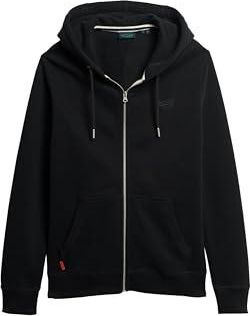 Superdry Essential Logo Zip Hoodie Sweat-Shirt pour Homme, Noir, S