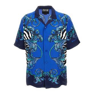 Versace Jeans Couture Kurz&auml;rmeliges Hemd - - Shirts - Herren - Blau - M