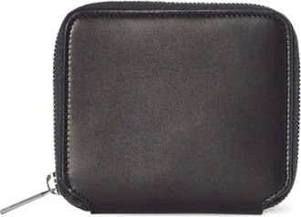 The Row porte-cartes en cuir à fermeture zippée - Marron