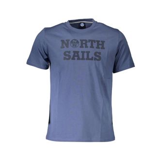 North Sails Homme, Tops, Bleu, Taille: L T-shirt Homme en Coton Bleu