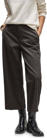 Street One Damen 3717161 Culotte mit Fishbone Muster, Darkest Brown, 36W x 26L