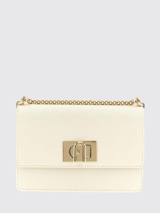 Furla 1927 Mini-Schultertasche aus genarbtem Leder mit Kettenriemen