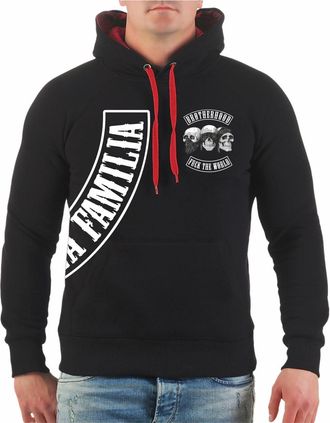 Spass Kostet Herren Kapuzenpullover La Familia Respect No Mercy Patch Gr&ouml;&szlig;e M - 5XL schwarz