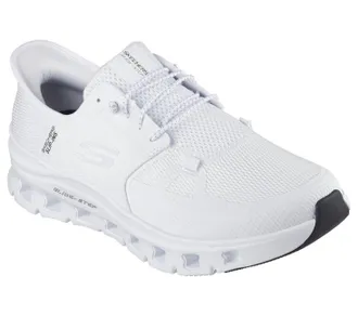 Skechers Glide Step Pro Slip On Sneaker f&uuml;r Herren, White Mesh Hotmelt, 48.5 EU