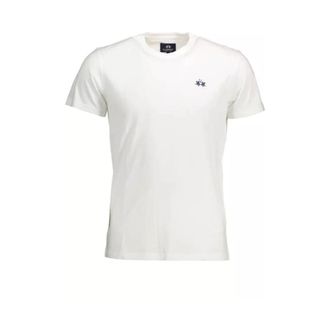 La Martina Elegantes wei&szlig;es besticktes Tee - - Tops - Herren - Wei&szlig; - L