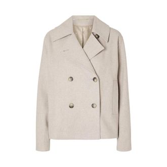 Selected Alma Kurze Wolljacke - - Jackets - Damen - Beige - L