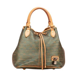 Louis Vuitton Sac seau &agrave; cordon en pr&eacute;-possession ray&eacute; - Femme - Pre-owned - Vert - Taille: ONE Size