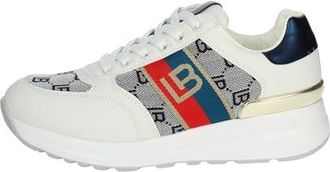 Laura Biagiotti Baskets basses pour femme Laura BIAGIOTTI 8007 synthétique et tissu blanc, Blanc, 37 EU